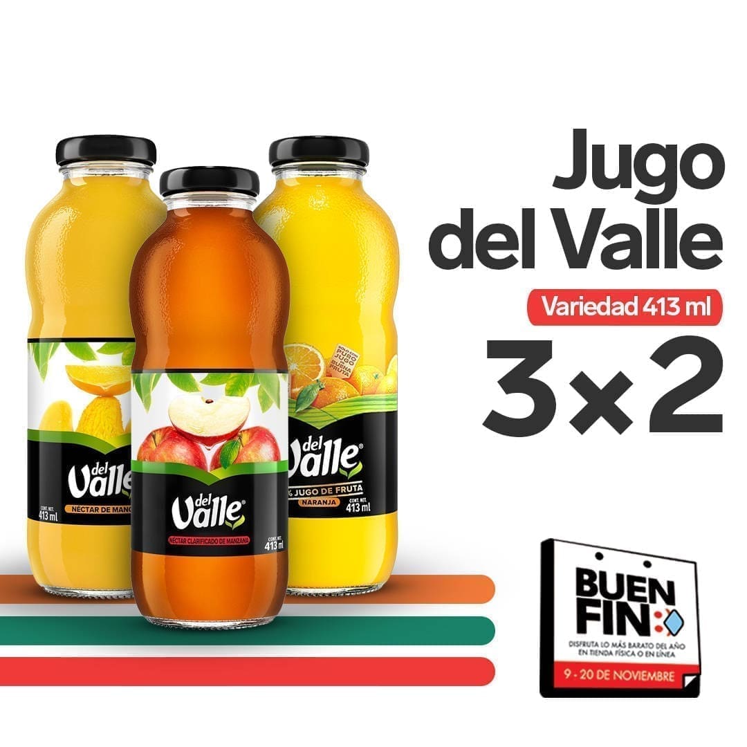 El Buen Fin 2020 7-Eleven: 3x2 en Jugos del Valle, Powerade y más