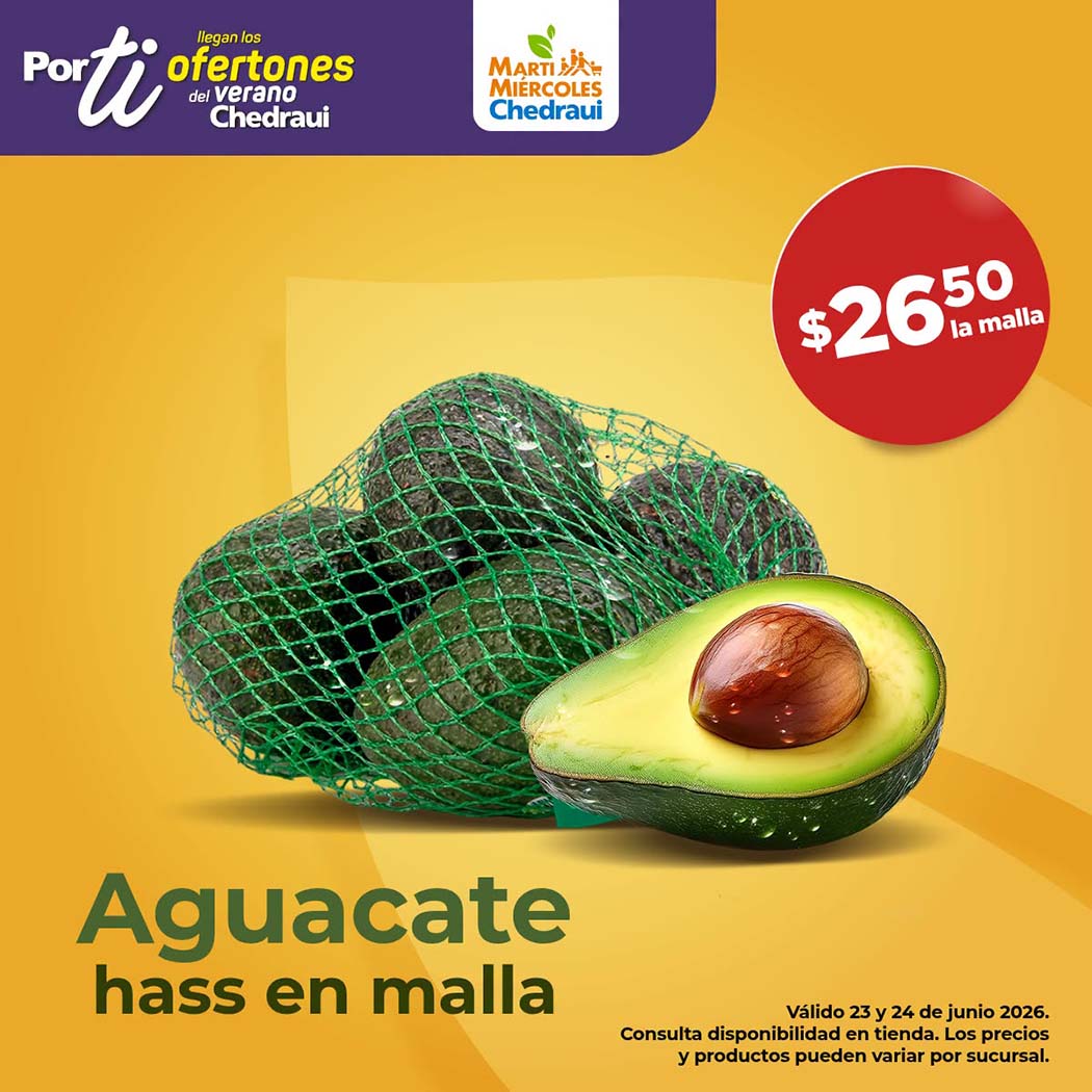Ofertas Chedraui frutas y verduras 23 y 24 de junio 2026