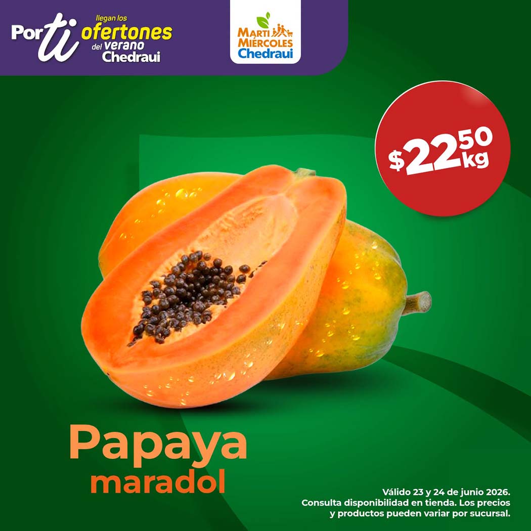 Ofertas Chedraui frutas y verduras 23 y 24 de junio 2026